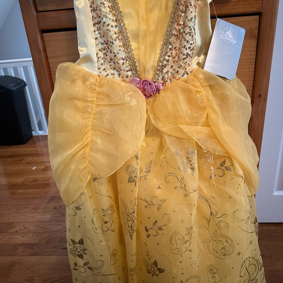 Disney | Dresses | Disney Embellished Tiered Yellow Pink Gown | Poshmark